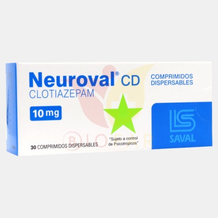NEUROVAL-CD 10 MG 30 COMPRIMIDOS DISPERSABLES (CLOTIAZEPAM) – Etifarma